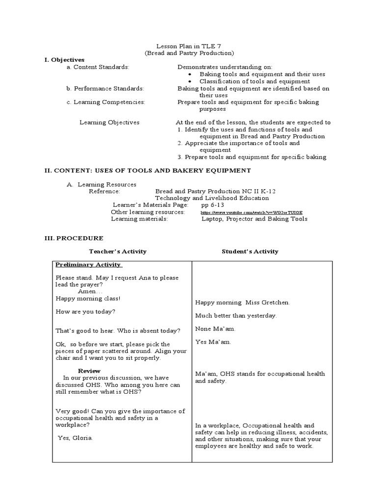 Lesson Plan | PDF | Cakes | Baking