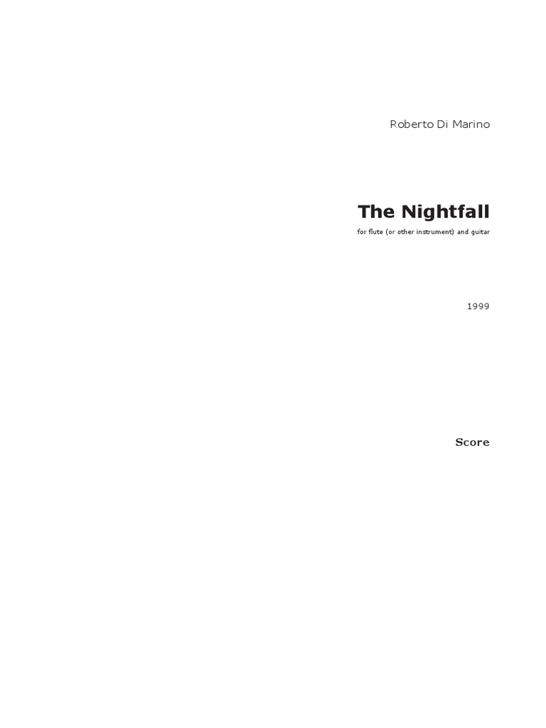 The Nightfall Score | PDF | Instruments de musique | Bois (musique)