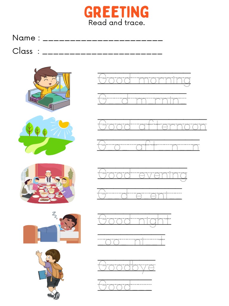 greeting tracing | PDF