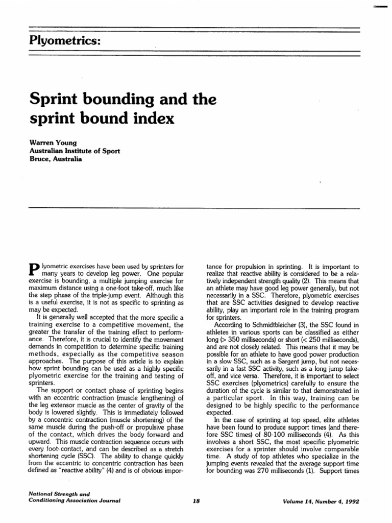 PLYOMETRICS Sprint Bounding and The Sprint Bound.3 | PDF