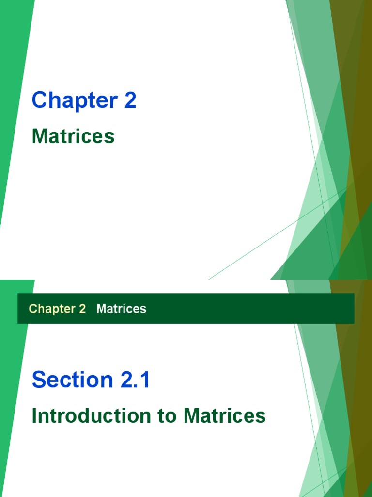 Chapter 2 | PDF | Matrix (Mathematics) | Matrix Theory