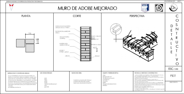 Detalle Muro de Adobe | PDF
