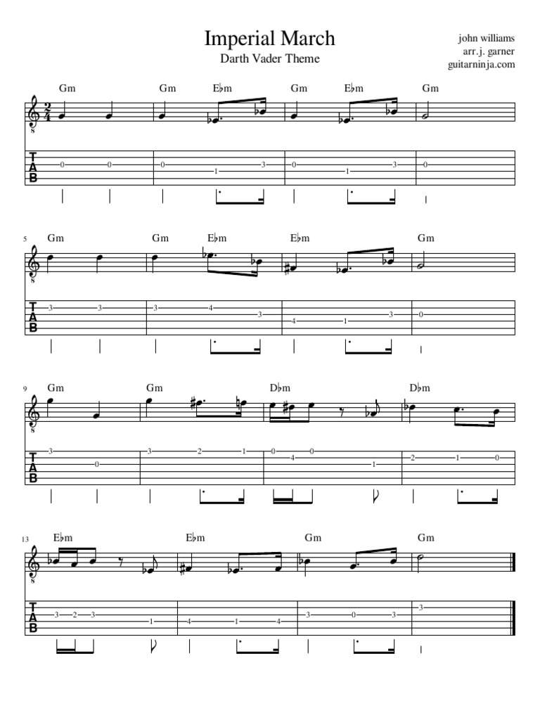 Imperial March Darth Vader Theme | PDF | Star Wars | March Music