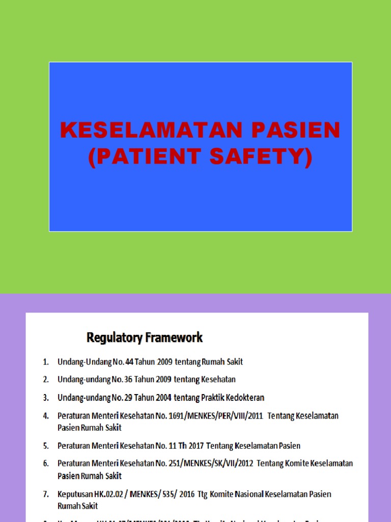 Keselamatan Pasien (Patient Safety) | PDF
