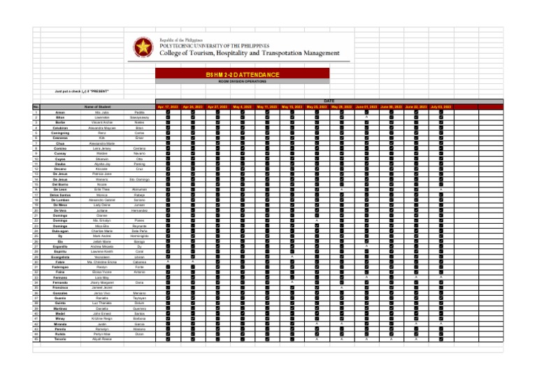 RDO Attendance | PDF