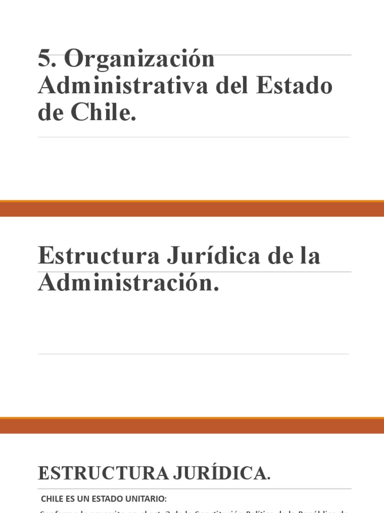 Estructura Administrativa del Estado Chileno | PDF | Ministerio ...