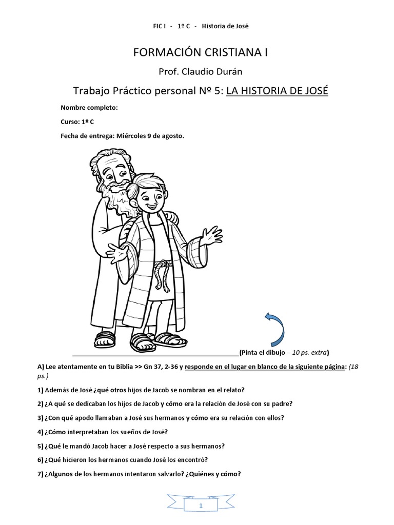 Actividades sobre la Historia de José | PDF | Jacob