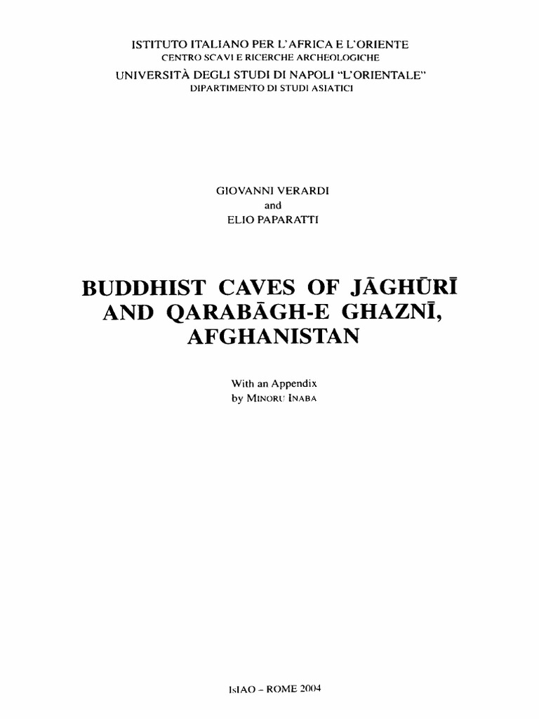 2004 Buddhist Caves of Jaghuri and Qarabagh-E Ghazni Afghanistan by ...