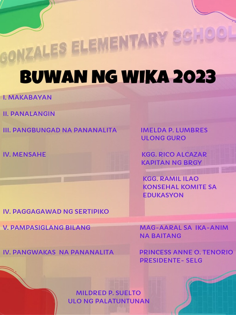 Buwan NG Wika Program 2023 | PDF