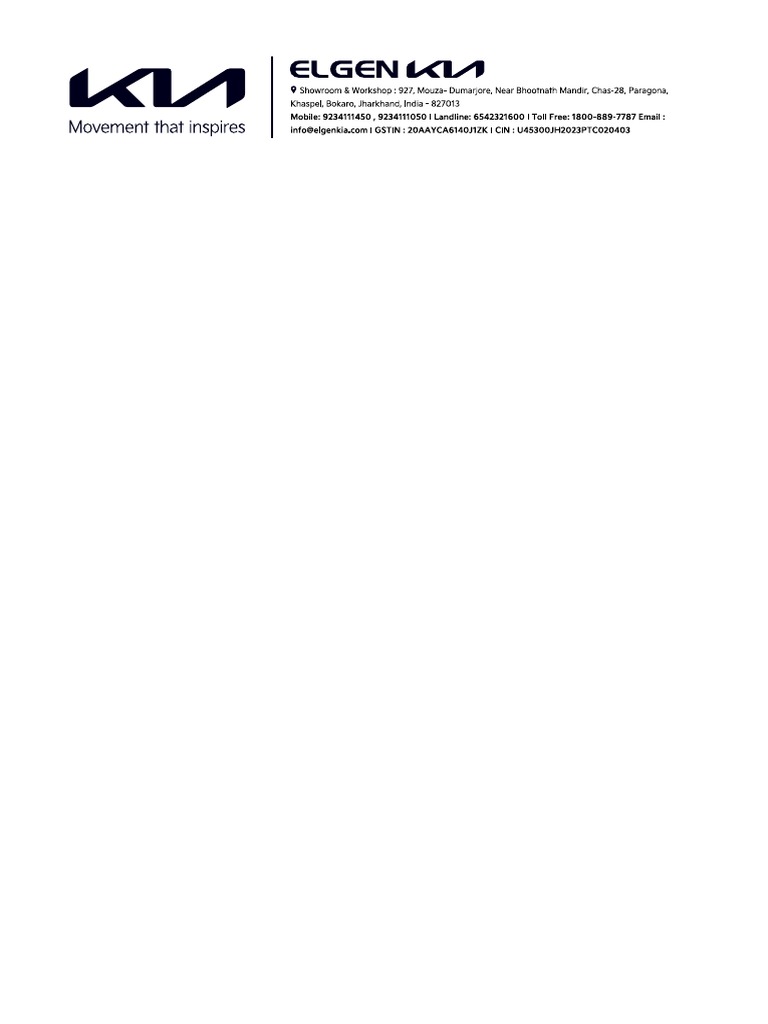 Elgen Kia Letter Head | PDF