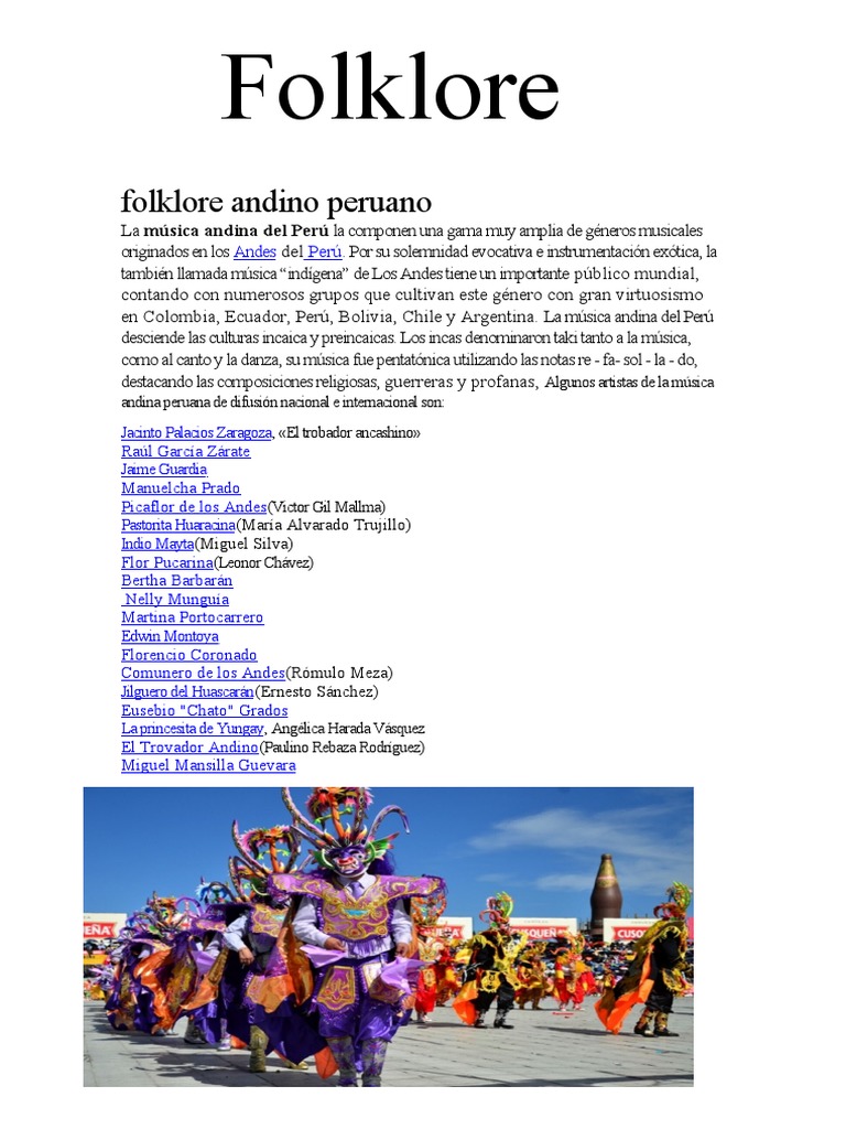 Folklore | PDF | Ciencias sociales | Clásicos