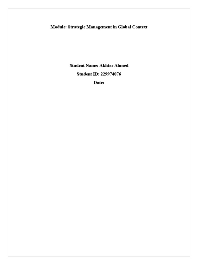 Strategic Management in Global Context | Download Free PDF | Strategic ...