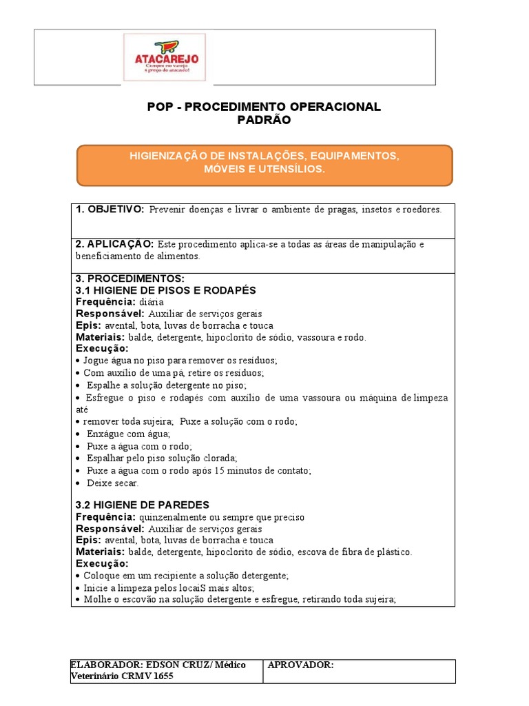 WF Pop - Higi Inst, Equ Móveis e Utensilios | PDF | Desperdício | Materiais
