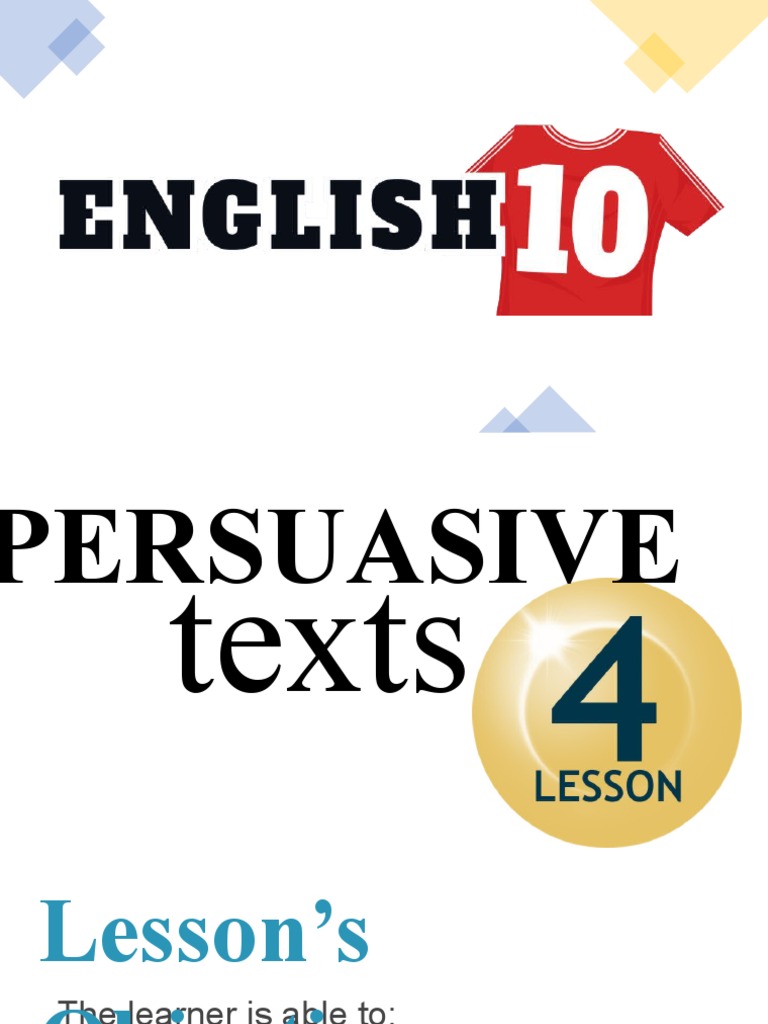 Crafting Effective Persuasive Texts | PDF | Persuasion | Argument