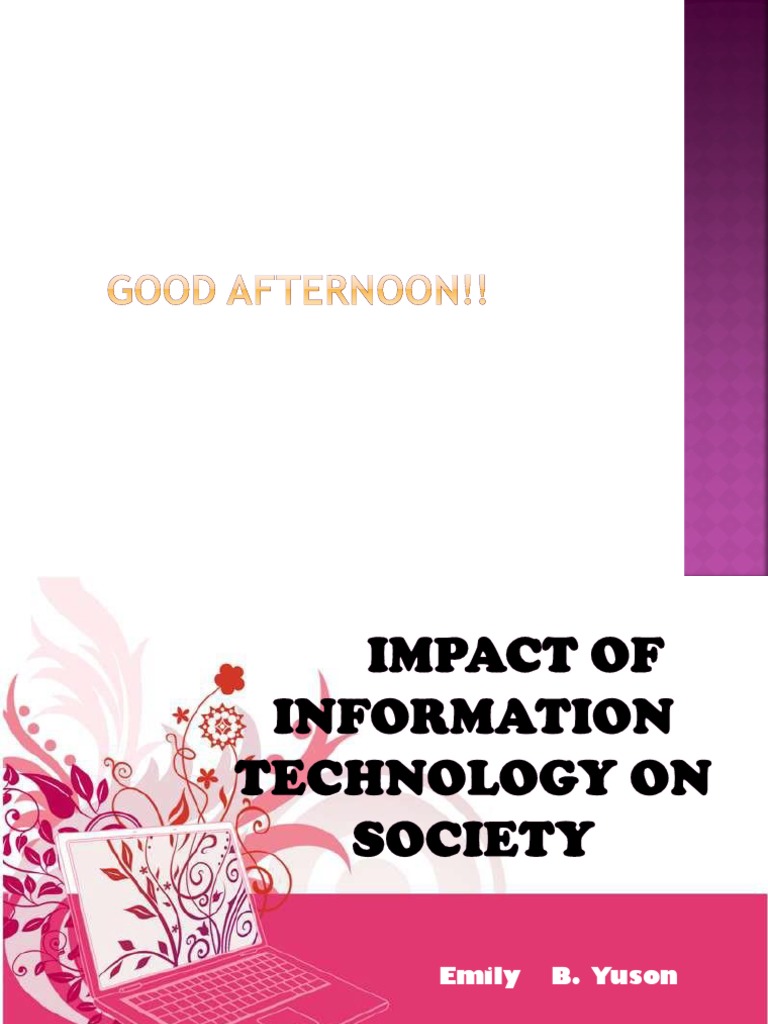Impact of Information Technology On Society | PDF | Robotics | Robot