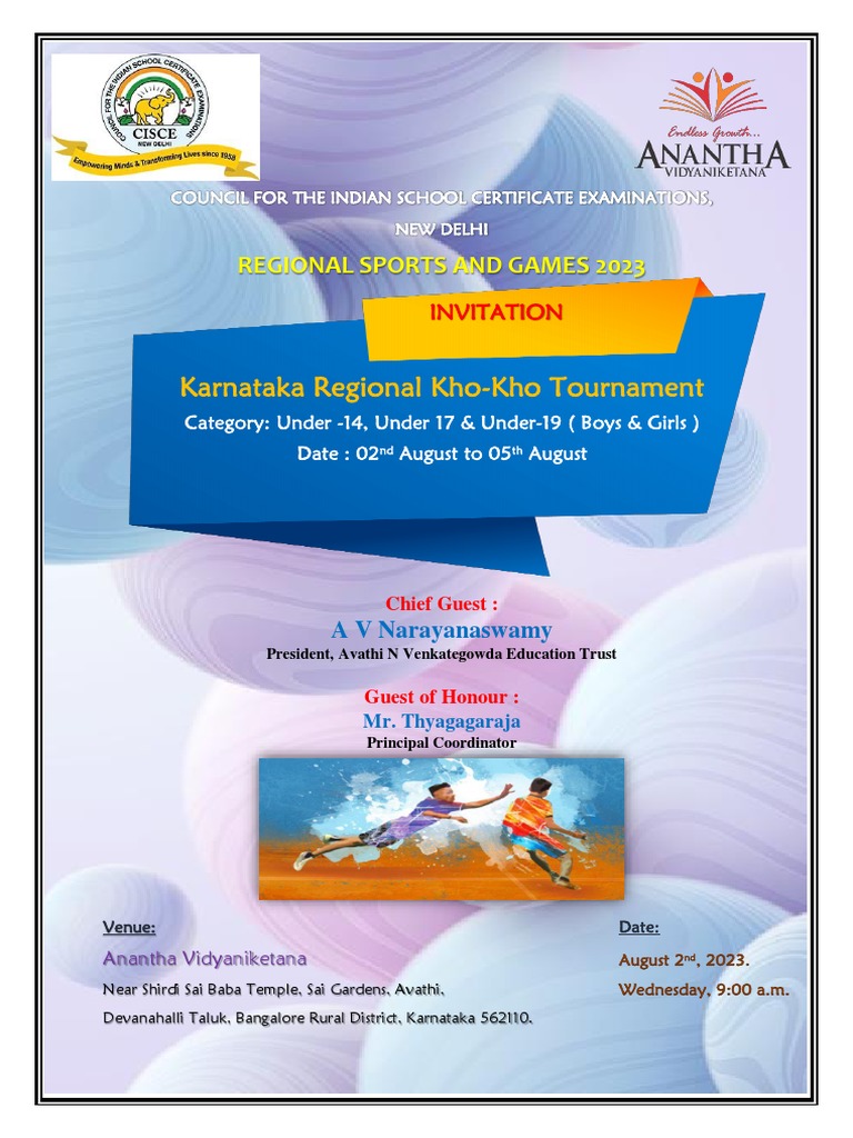 Kho Kho Invitation | PDF