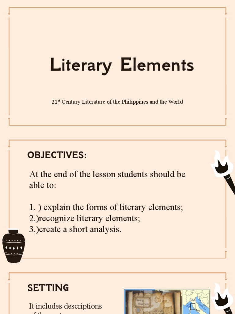 Literary Elements Pdf Narration