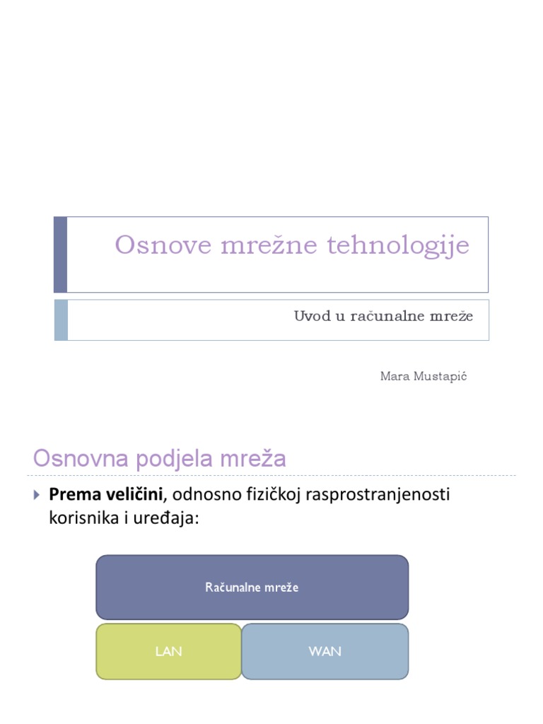 Osnove Mrežne Tehnologije - 1 | PDF