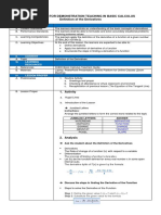 A Detailed Lesson Plan in Basic Calculus | PDF | Derivative | Analysis