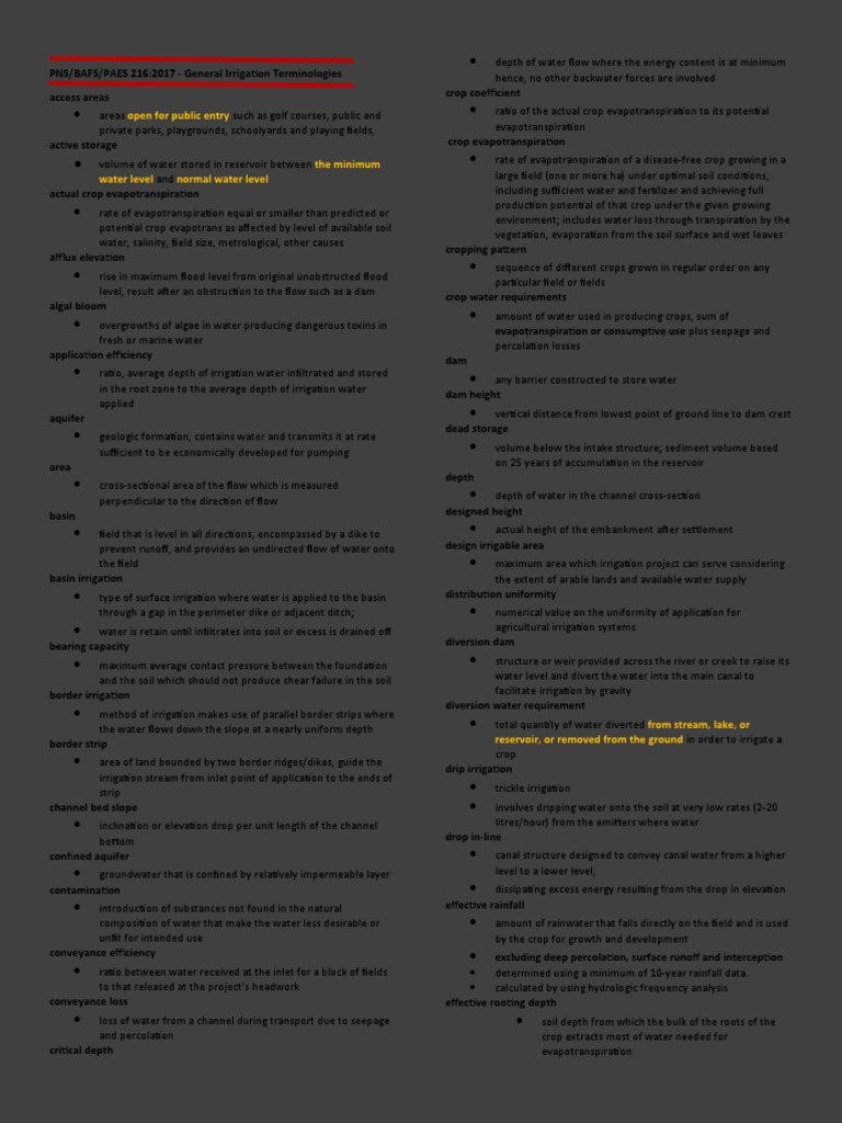 1 - Paes Part 2 Summary | PDF | Irrigation | Dam