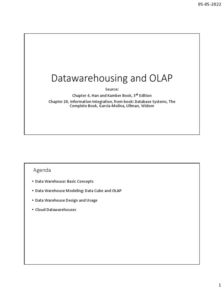4 Data Warehousing & OLAP | PDF | Data Warehouse | Business Intelligence