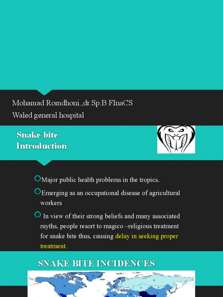 Snake Bite | PDF | Clinical Medicine | Medical Specialties