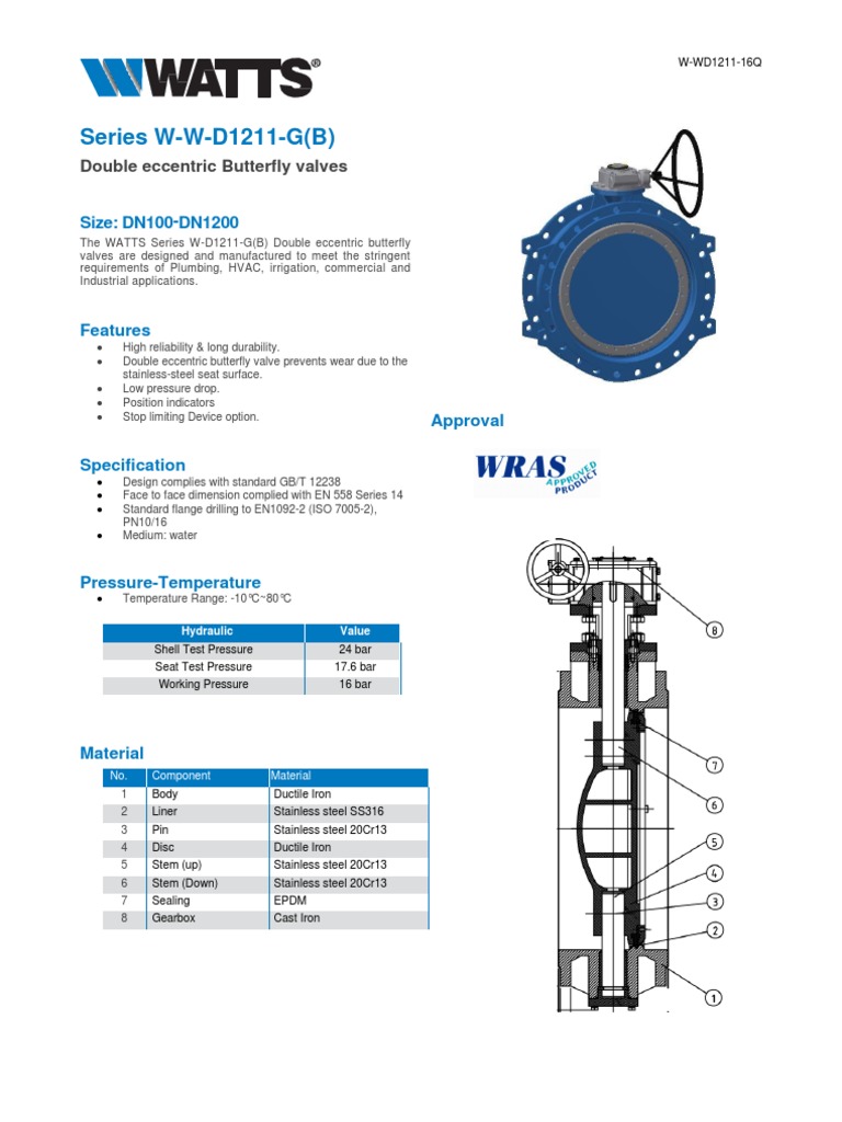 Double Eccentric BFV | PDF | Valve | Stainless Steel