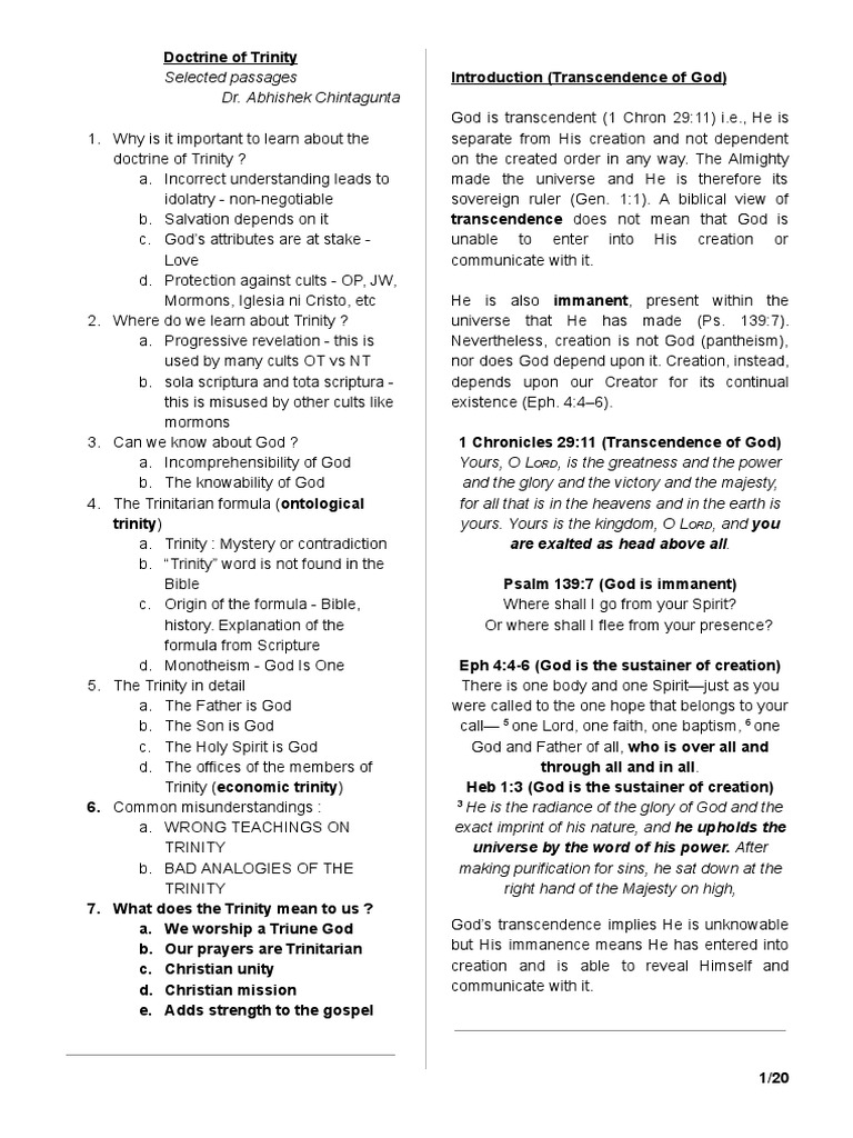 Trinity | PDF | Trinity | God The Father