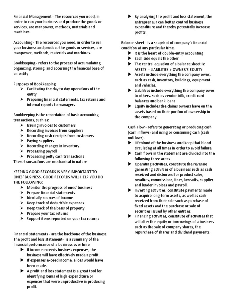 Financial Management | PDF | Bookkeeping | Balance Sheet