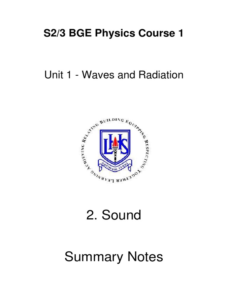 Sound Waves and Their Properties | PDF | Frequency | Sound