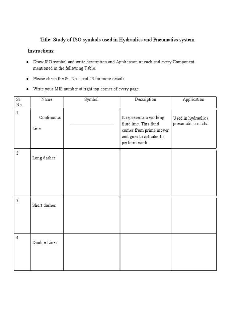 ISO Symbols for Hydraulics & Pneumatics | PDF | Valve | Actuator