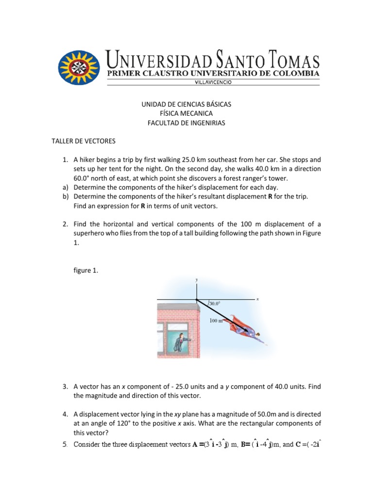 Taller de Vectores 2-19 | PDF | Euclidean Vector | Mechanical Engineering