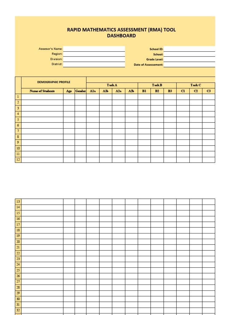 RMA Tools - Grade 3 | PDF