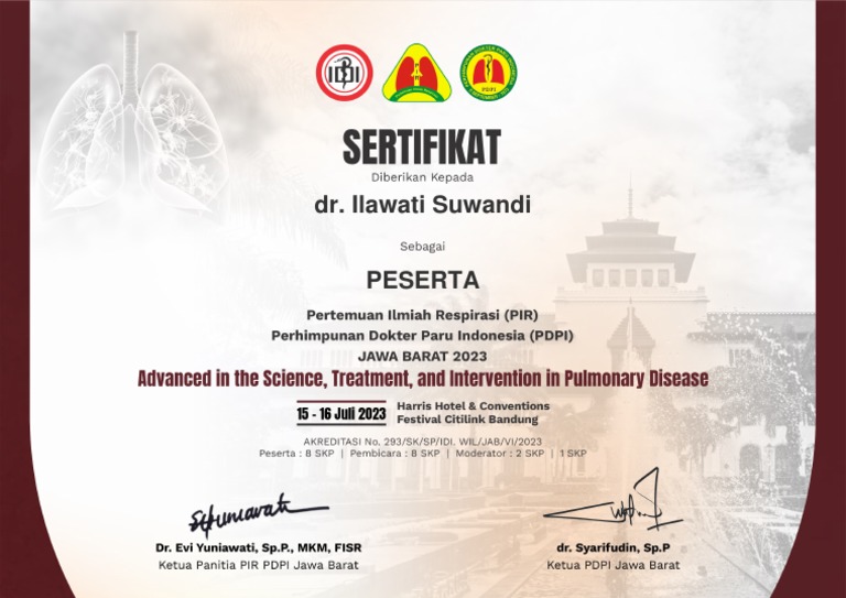 Sertifikat PIR PDPI | PDF