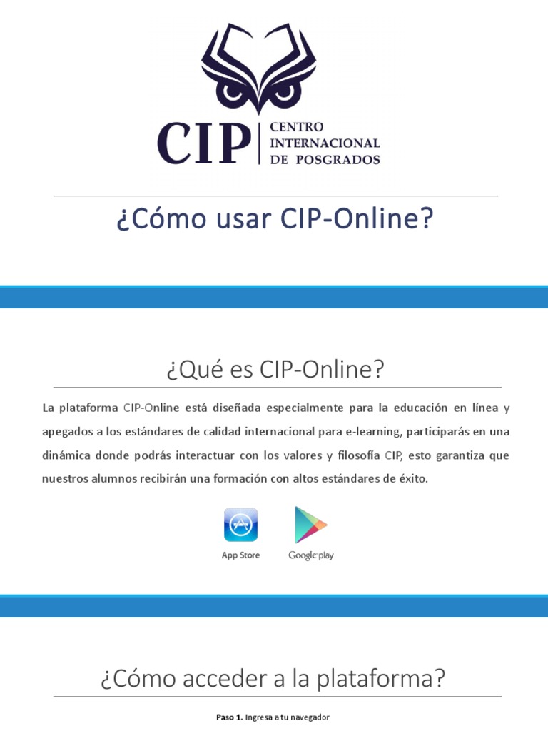 Uso de La PLATAFORMA CIP-ONLINE | PDF | Software | Informática