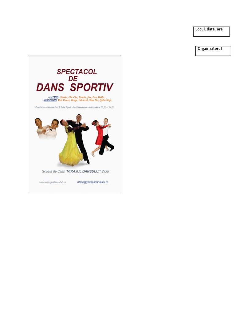 Afiș Model - Dans | PDF