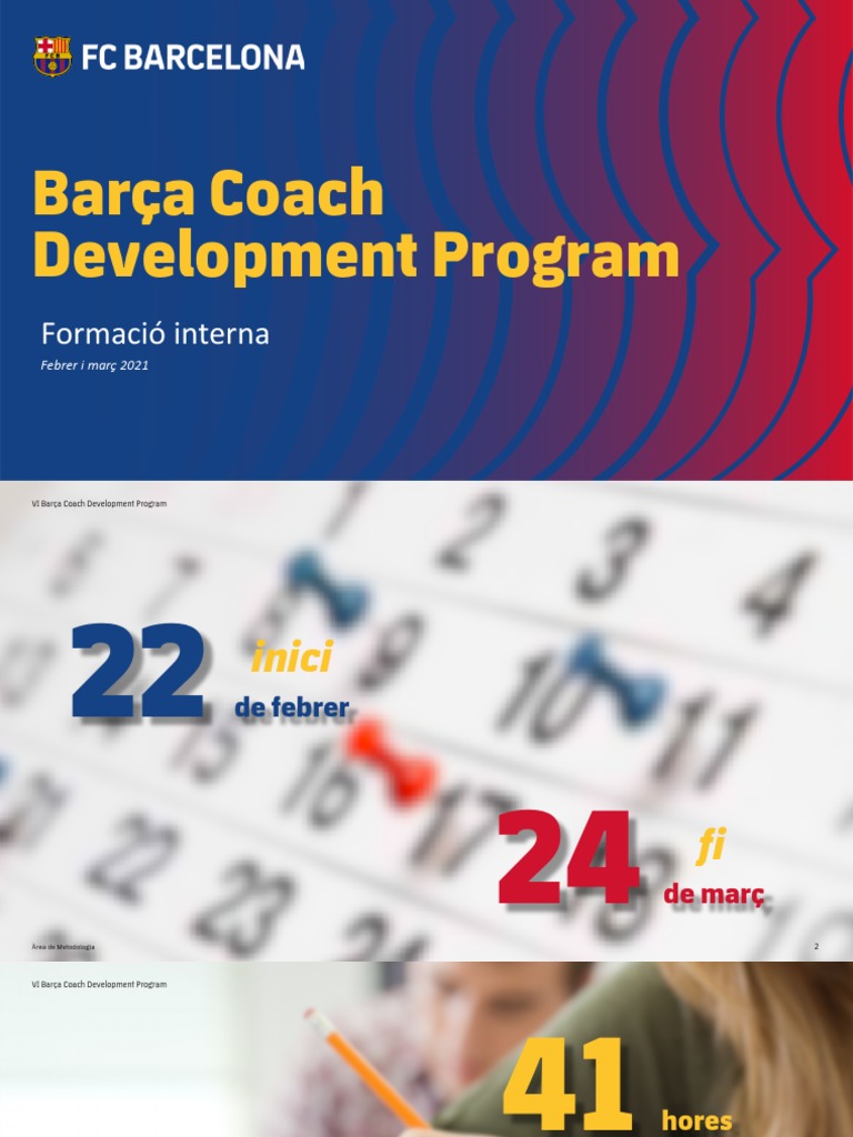 VI Barça Coach Development Program 20-21 | PDF