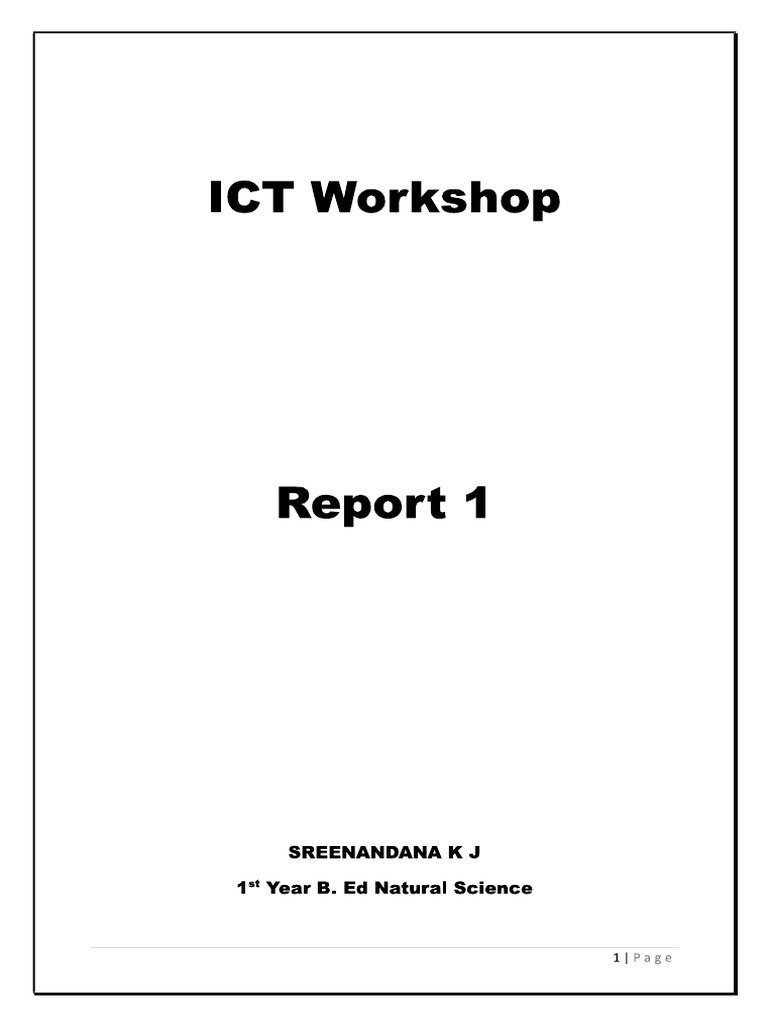 Ict Report 1 | PDF