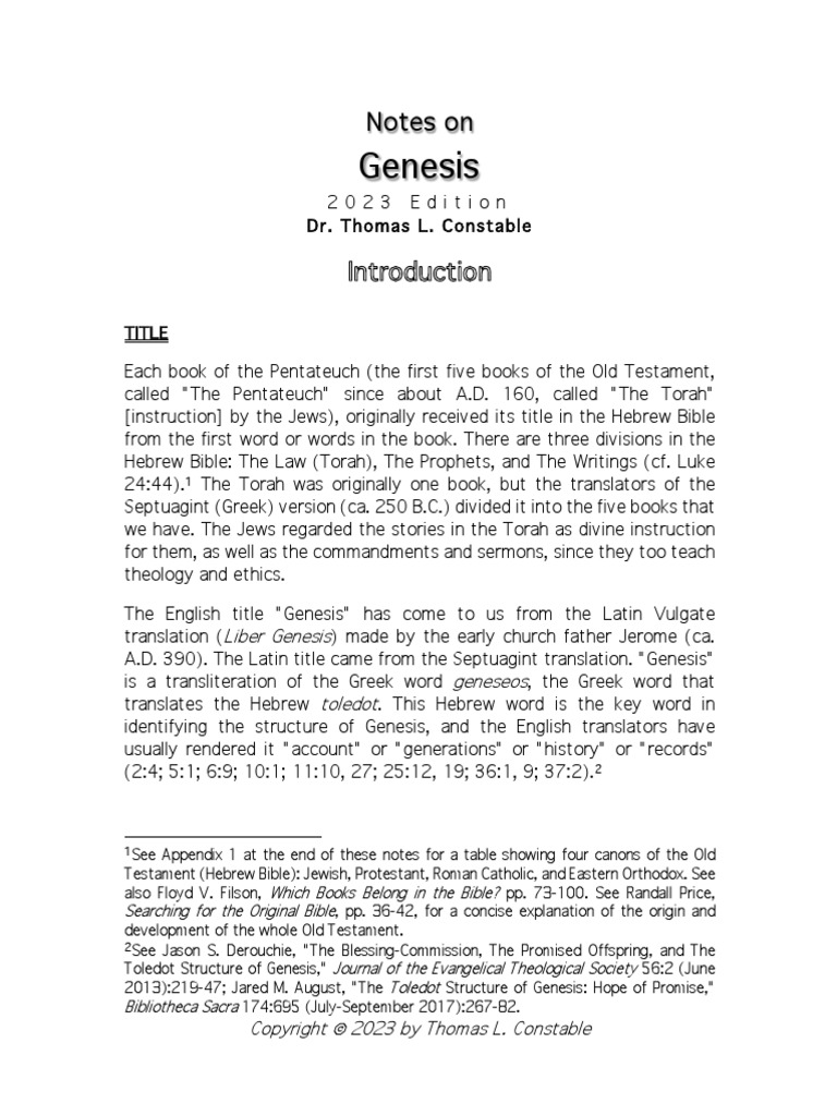 Genesis | PDF | Abraham | Jacob