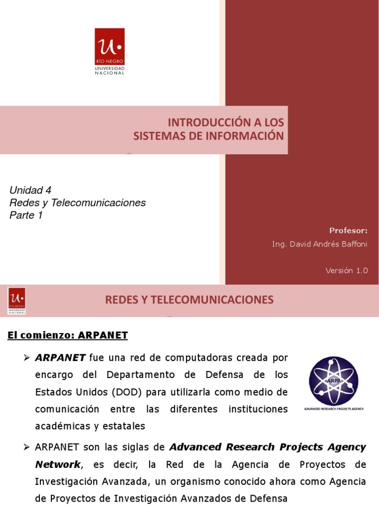 Unidad 4 - Clase 7 - Parte 1 - Redes y Telecomunicaciones - I.S.I ...