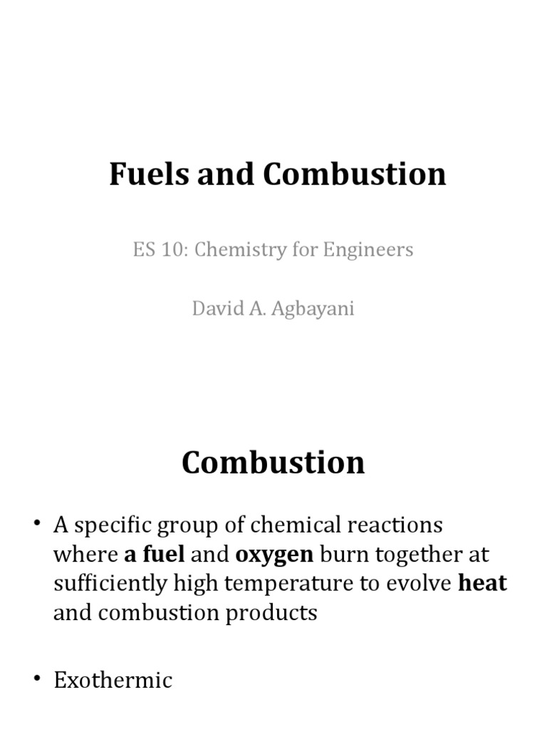 Lecture 4 Fuels and Combustion | PDF | Fuels | Natural Gas
