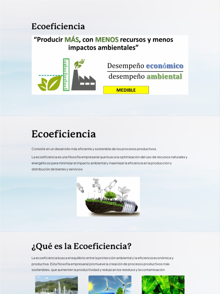Ecoeficiencia | PDF | Sustentabilidad | Residuos