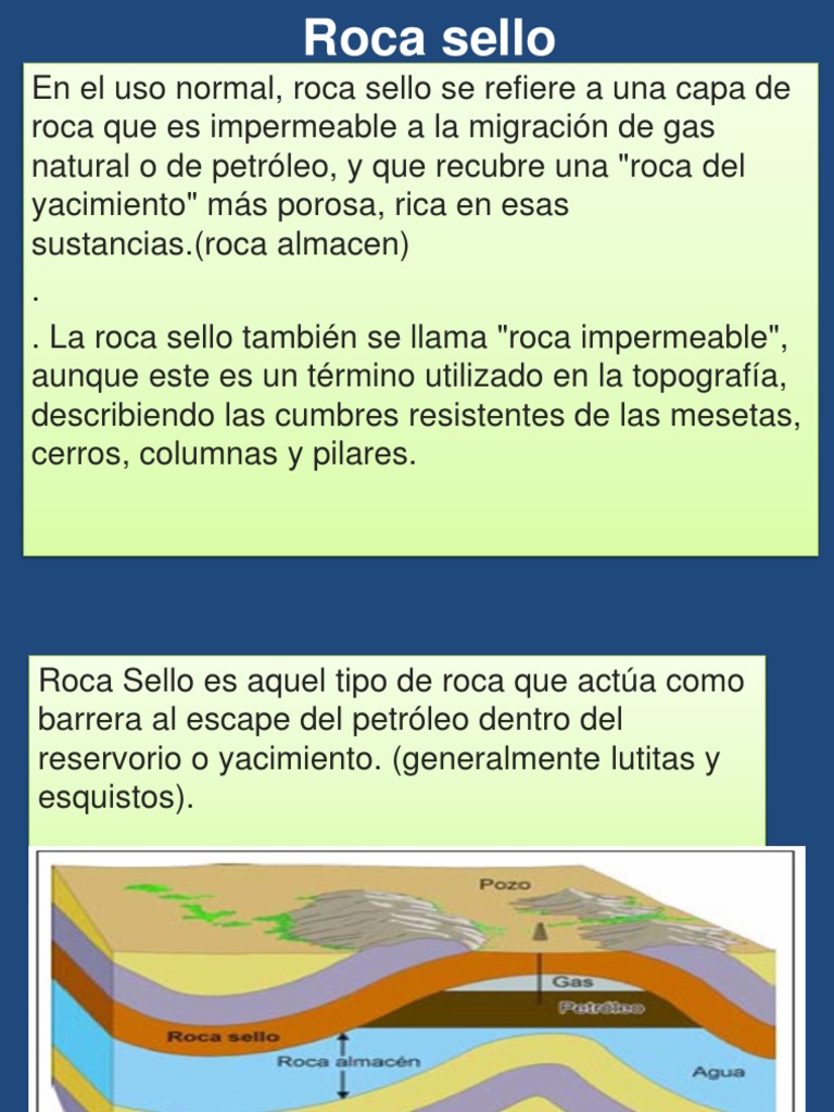 Roca sello | PDF | Depósito de petróleo | Roca (geología)