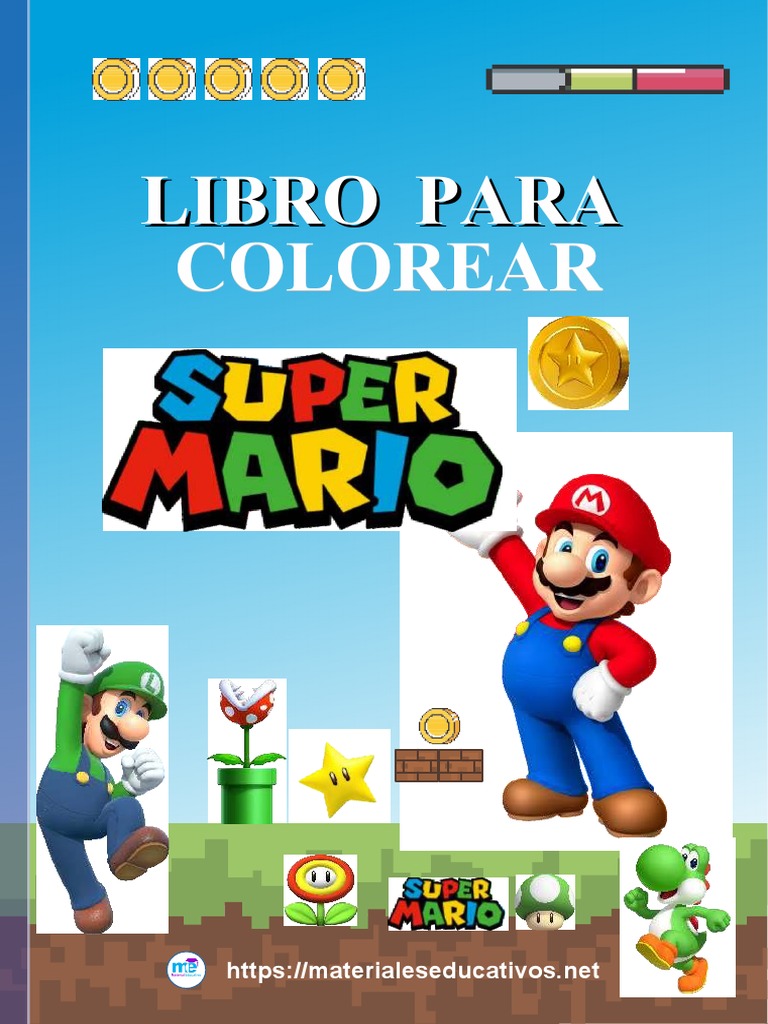 Libro para Colorear de Mario Bros | PDF