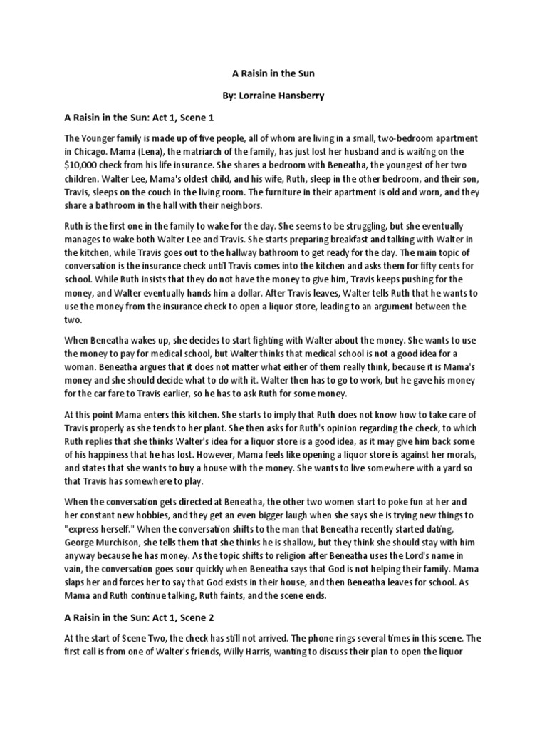 A Raisin in The Sun | PDF