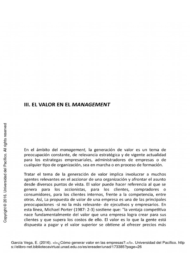 Cómo Generar Valor en Las Empresas | PDF