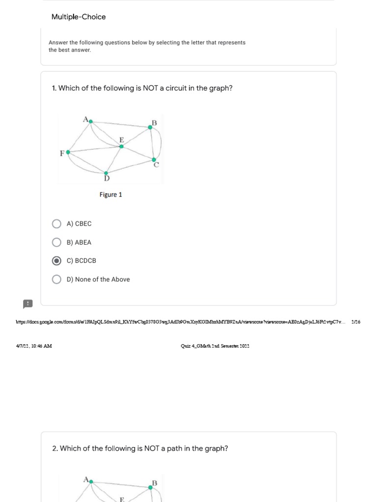 Quiz-4 GMath | PDF | Computational Complexity Theory | Mathematics