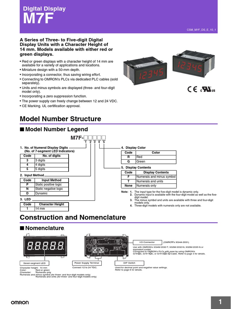 Display Omron M7F | PDF | Programmable Logic Controller | Electrical ...