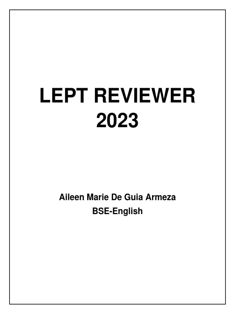 Let Reviewer 2023 - Prof-Ed | PDF | Schema (Psychology) | Educational ...
