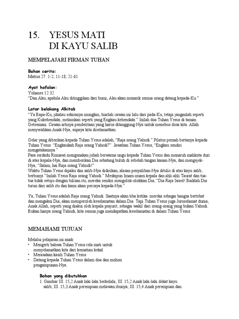 Yesus Mati Di Kayu Salib - Rene | PDF | Sejarah | Agama & Spiritualitas